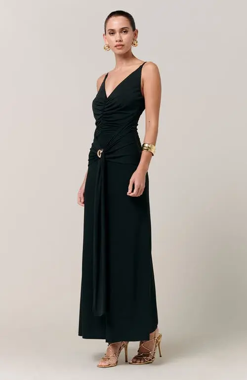 SAVEL Cynthia Midi Dress - Midnight Emerald