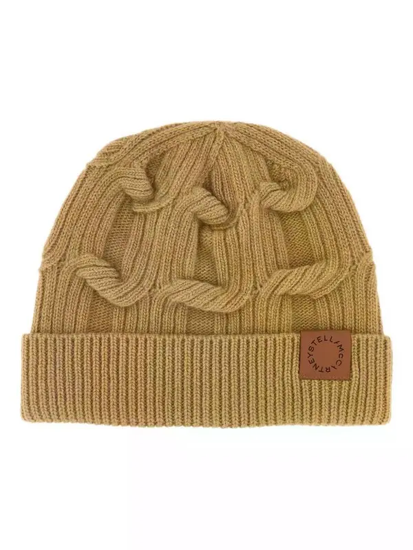 Stella McCartney Falabella Beanie Hat - Neutrals