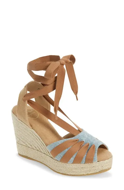 TONI PONS Wraparound Espadrille Wedge - Texa-cuiro