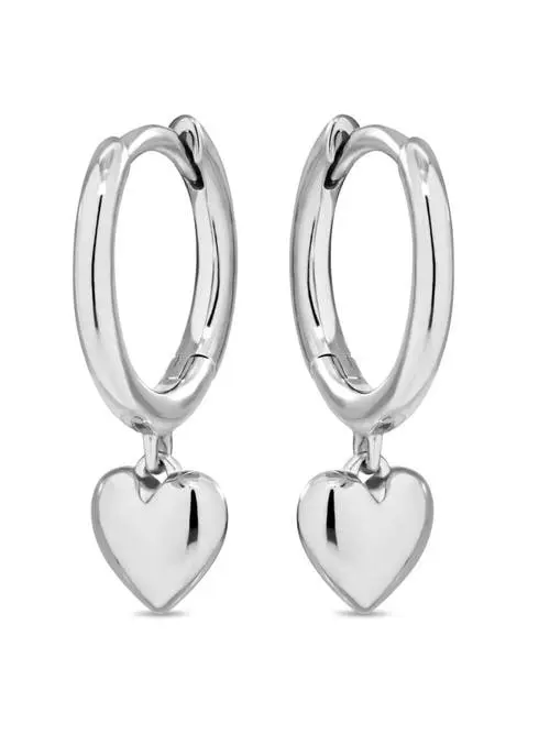 DEVATA Heart Hoop Earrings