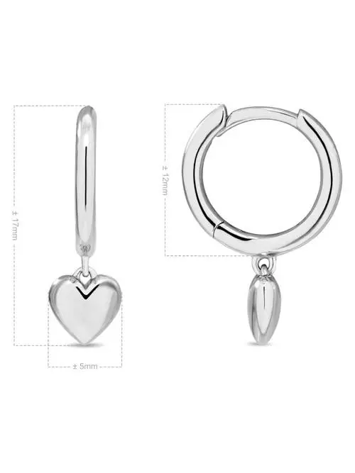 DEVATA Heart Hoop Earrings