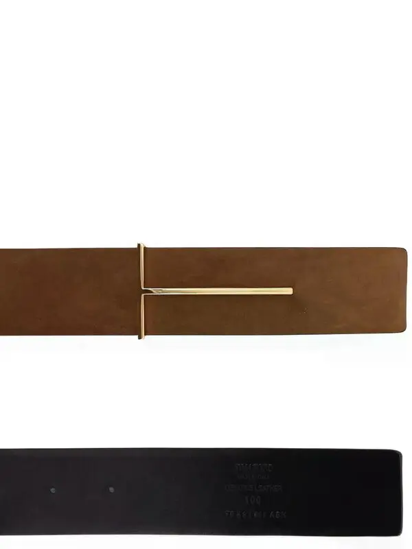 TOM FORD T-buckle Suede Belt