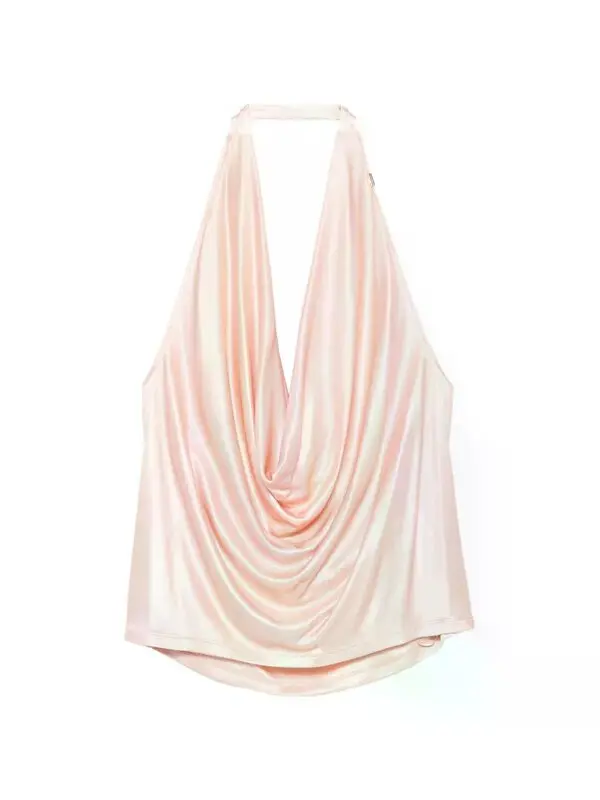 Elisabetta Franchi Draped Halterneck Top