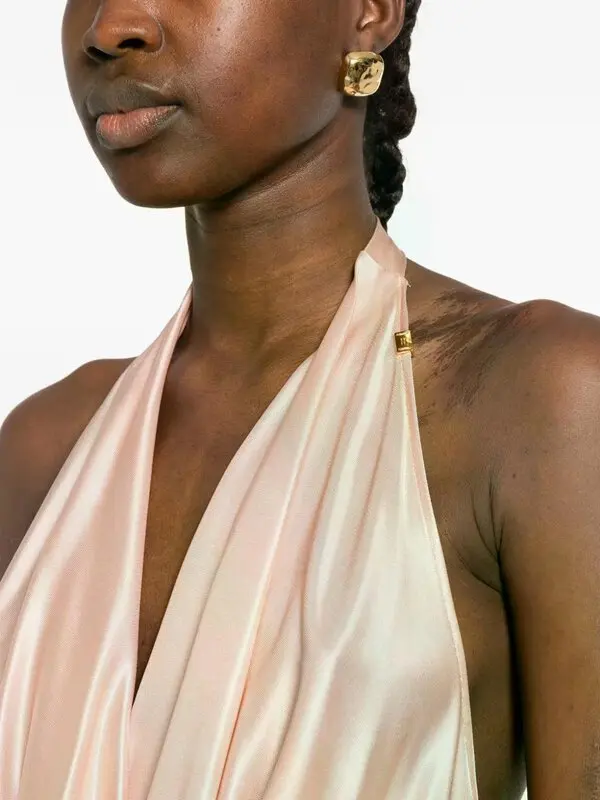 Elisabetta Franchi Draped Halterneck Top