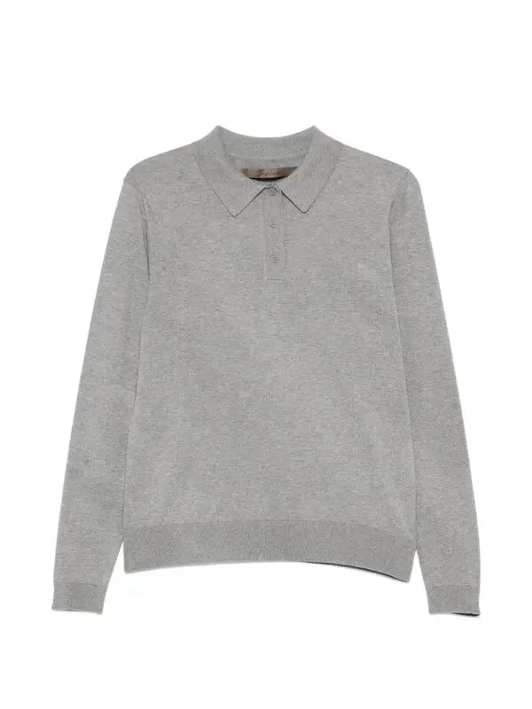 Enza Costa Fine-knit Polo Top