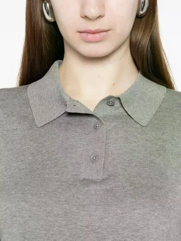 Enza Costa Fine-knit Polo Top