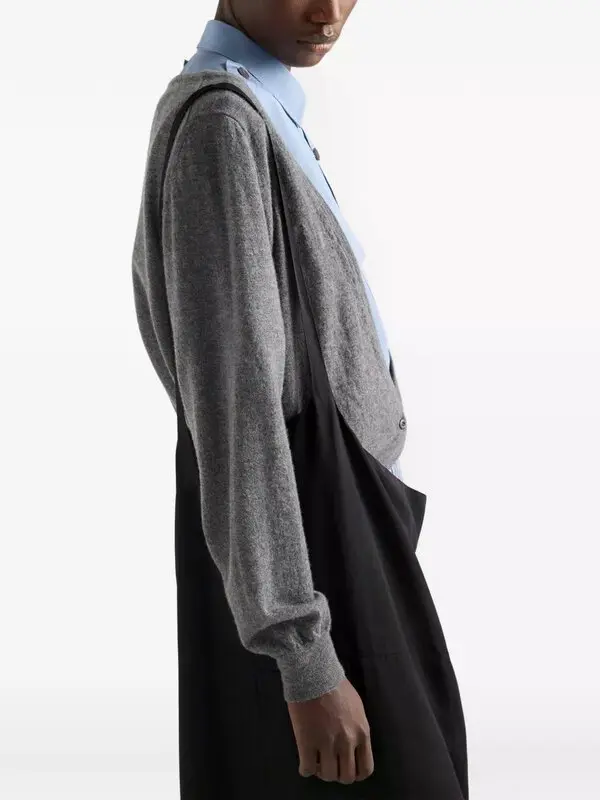 Prada Cashmere Cardigan With Deep V-neck