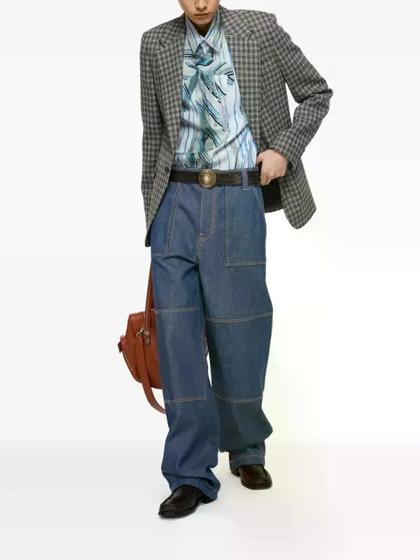 Acne Studios Belted Wide-leg Trousers