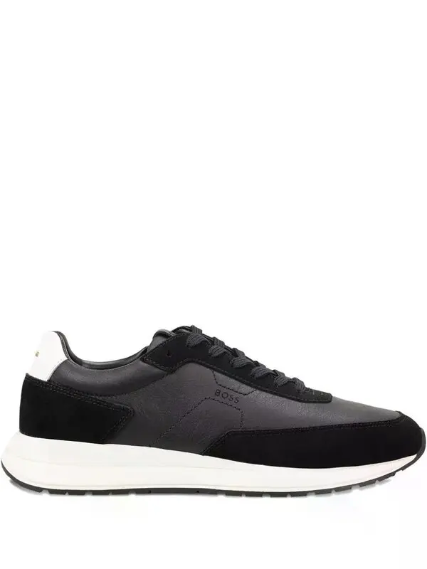 BOSS Panelled Leather Lace-up Sneakers