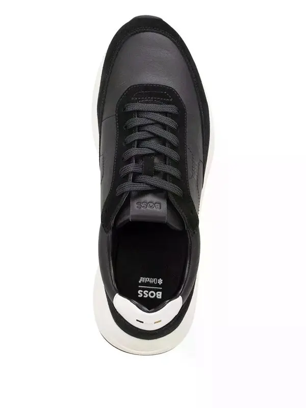 BOSS Panelled Leather Lace-up Sneakers