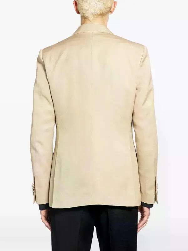 LARDINI Button Notched Lapel Jacket - Neutrals
