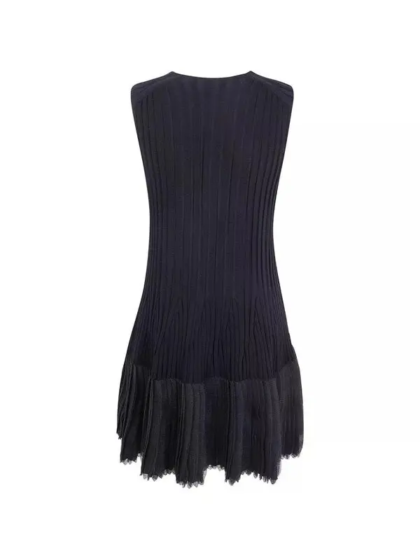 Emporio Armani Ribbed Pleated Dress