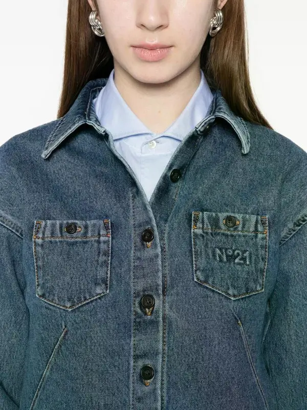 N°21 Chest-pockets Logo Shirt