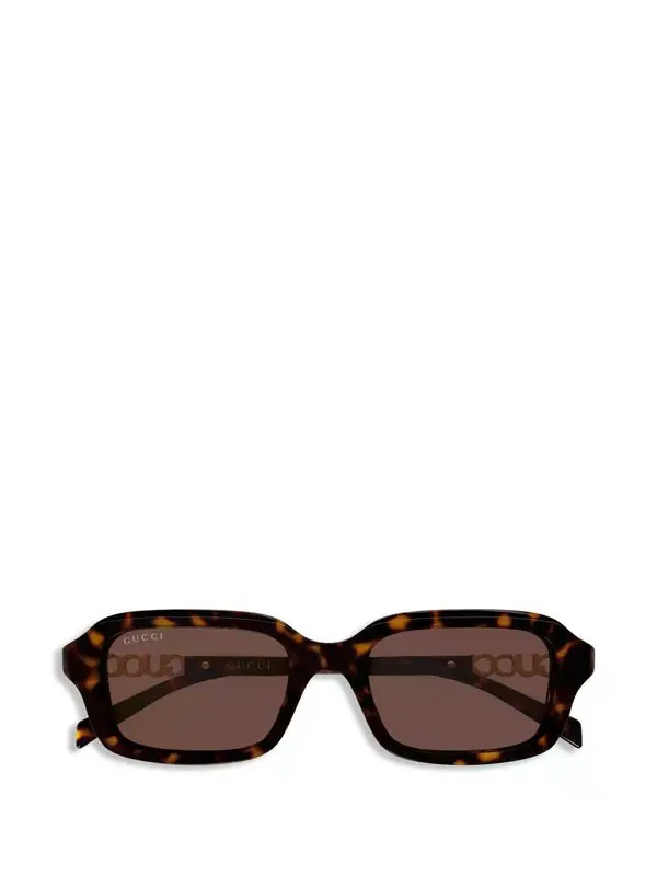 Gucci Rectangle-frame Sunglasses - Brown