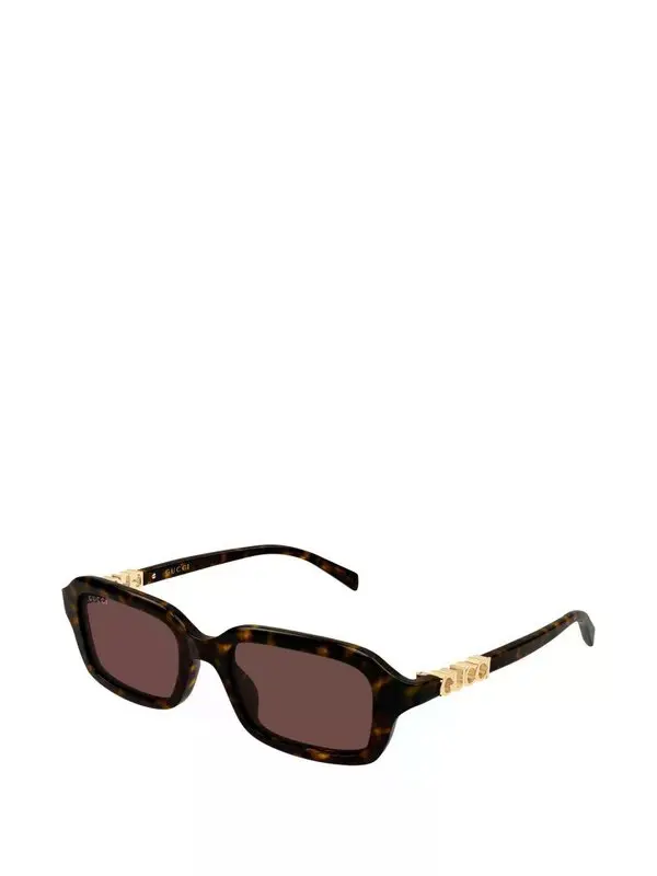 Gucci Rectangle-frame Sunglasses - Brown