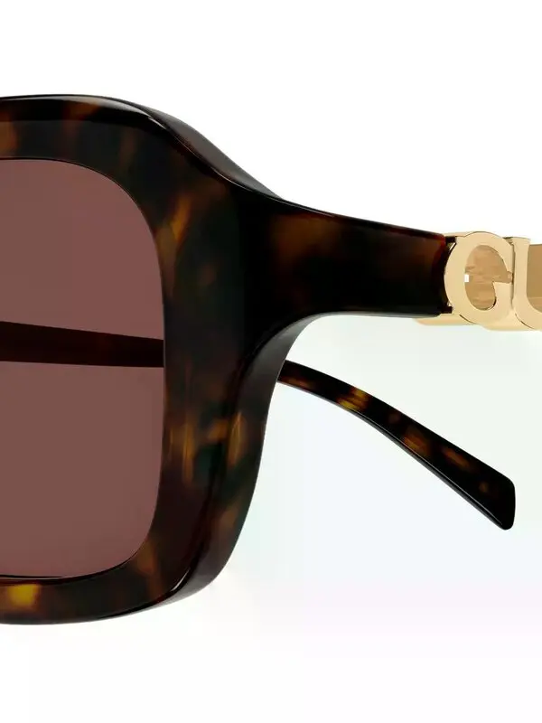 Gucci Rectangle-frame Sunglasses - Brown