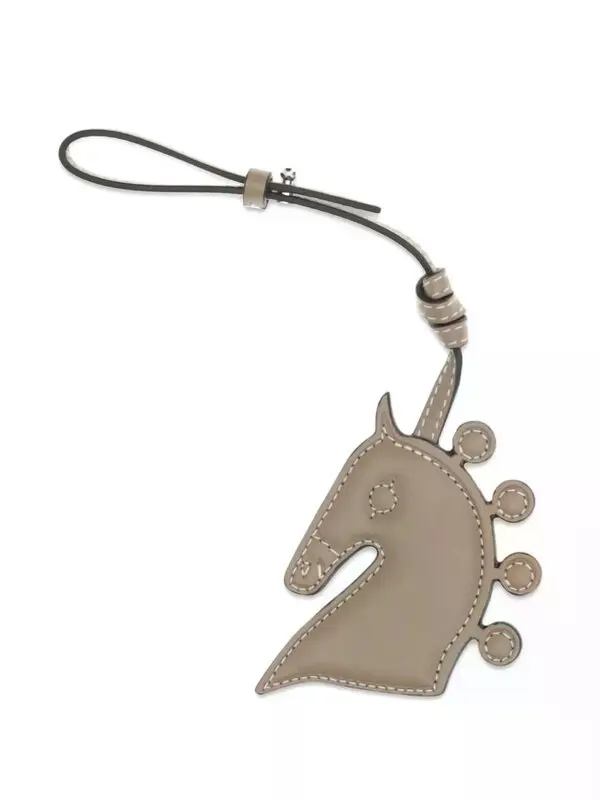 Max Mara Unicorn Leather Keyring - Neutrals