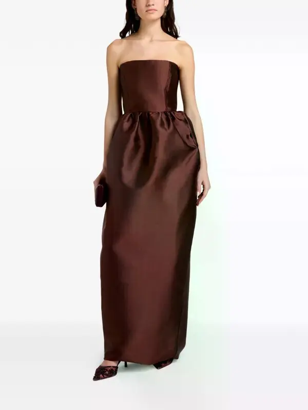 MARQUES' ALMEIDA Strapless Gathered Maxi Dress