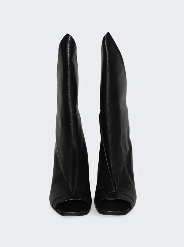 Rick Owens Cantilever Peep Toe Boots