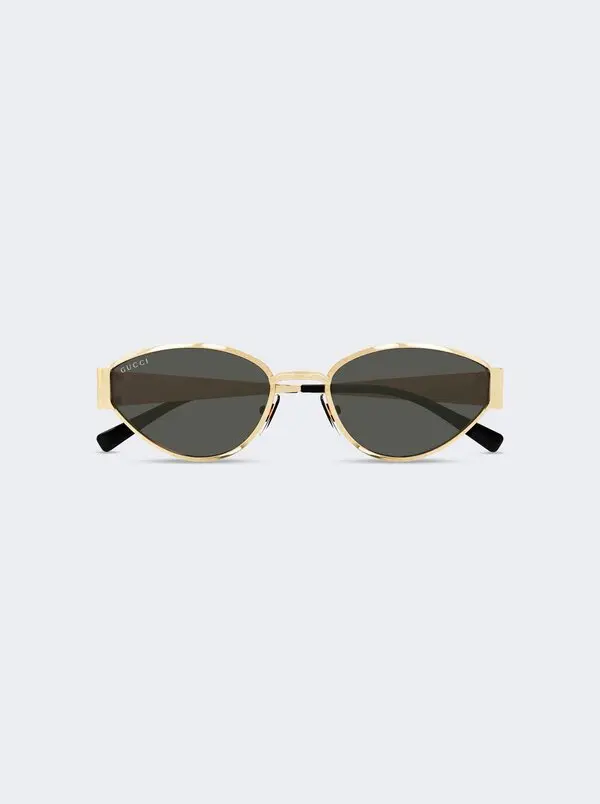 Gucci Geometric Metal Sunglasses - Gold