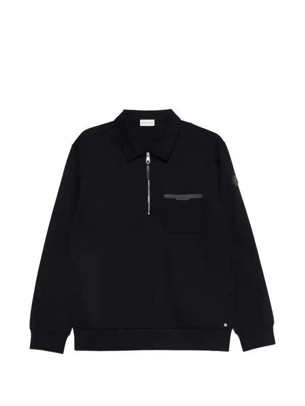 Moncler Zip-up Polo Shirt With Chest Pocket