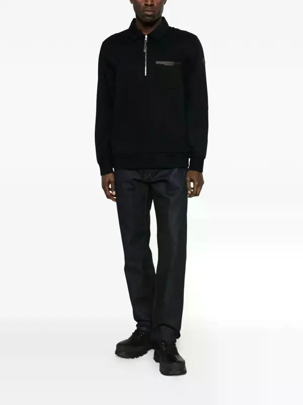 Moncler Zip-up Polo Shirt With Chest Pocket