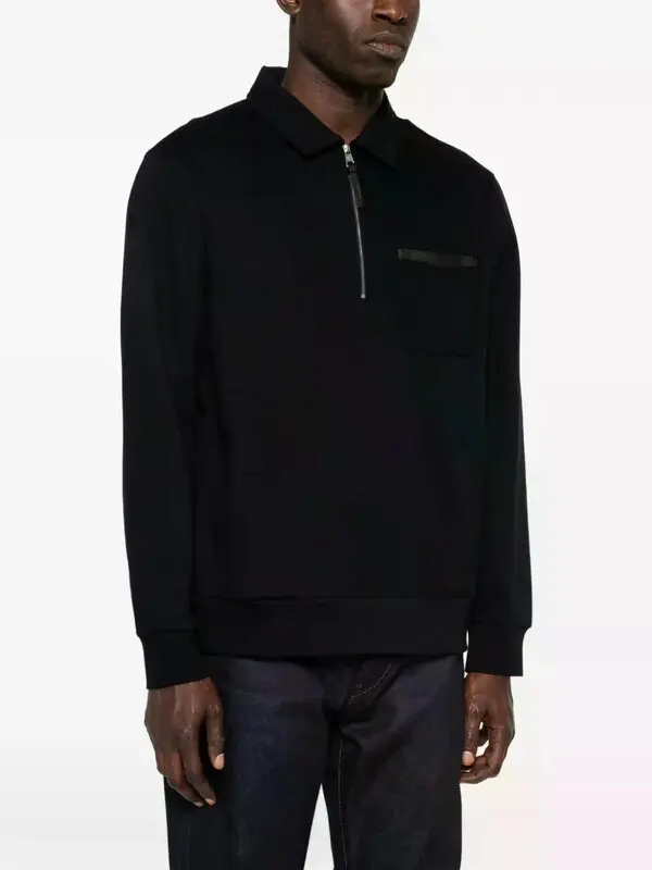 Moncler Zip-up Polo Shirt With Chest Pocket