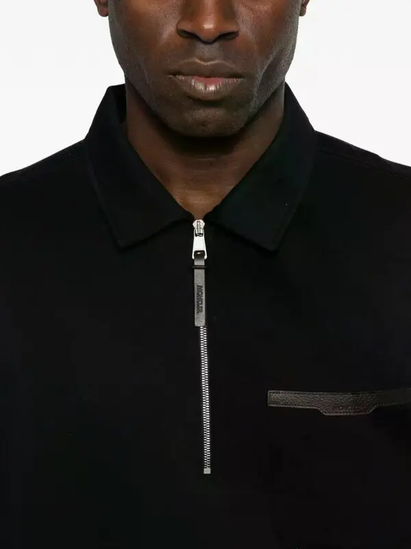 Moncler Zip-up Polo Shirt With Chest Pocket