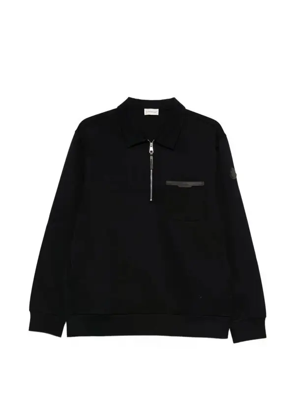 Moncler Zip-up Polo Shirt With Chest Pocket