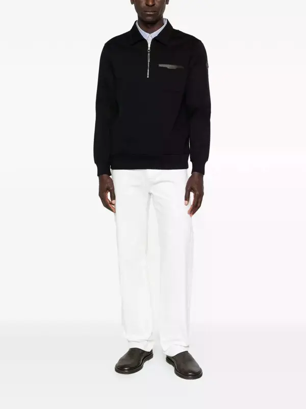 Moncler Zip-up Polo Shirt With Chest Pocket