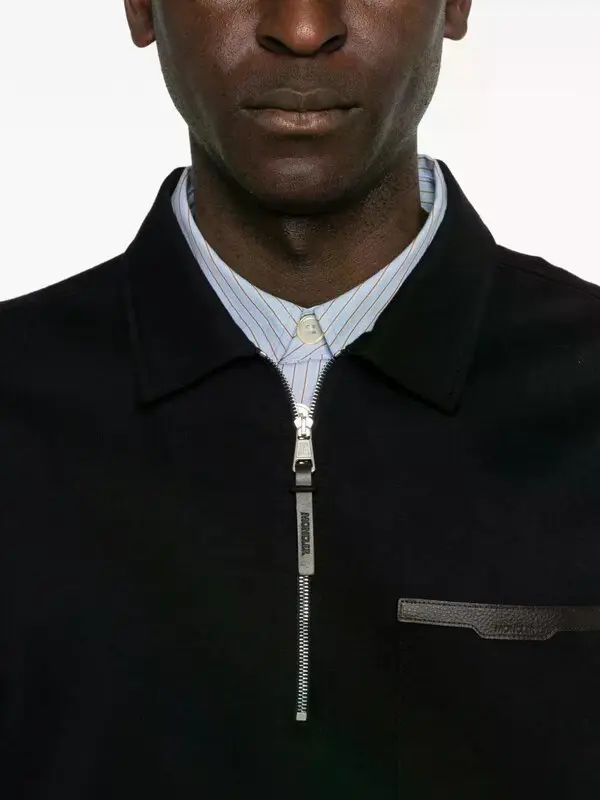 Moncler Zip-up Polo Shirt With Chest Pocket