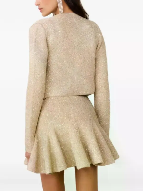 LoveShackFancy Ferra Buttoned Cropped Cardigan - Neutrals