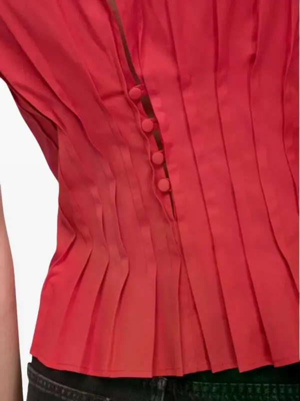 SEMICOUTURE Sleeveless Pleated Detail Top