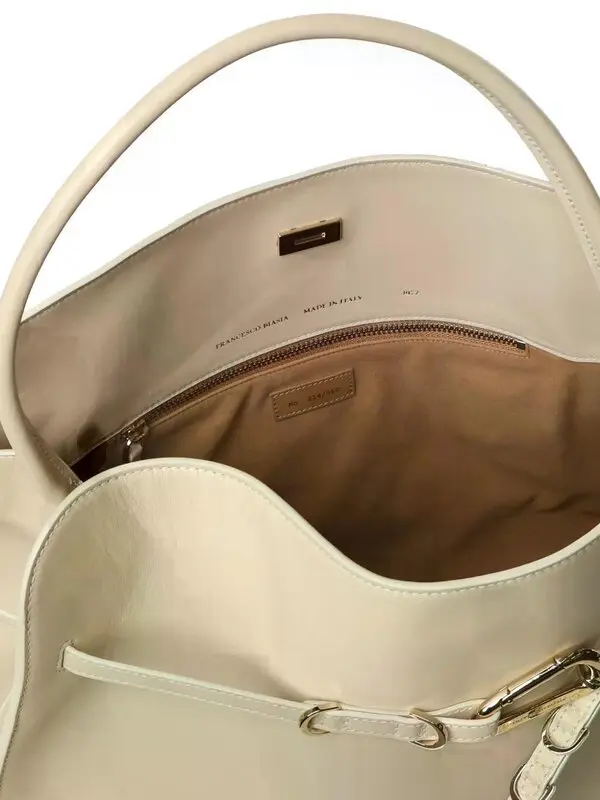 FRANCESCO BIASIA Leather Tote Bag With Buckle