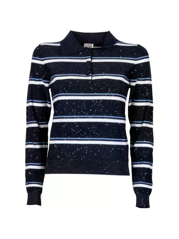 Marella Striped Polo Top