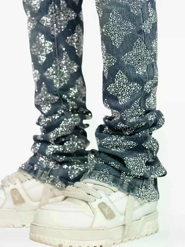 GUAPI Crystal-embellished Jeans