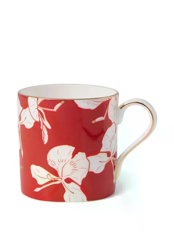 Shanghai Tang Tang Ginger Flower Mug - Red