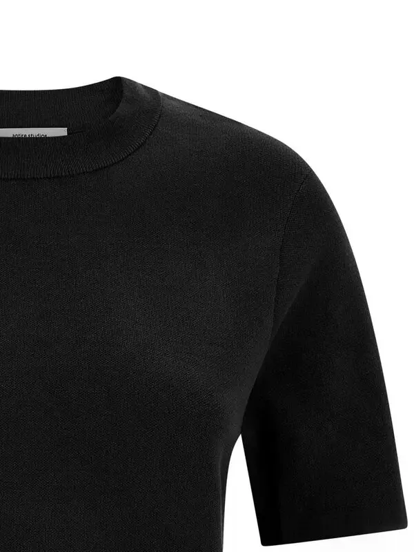 ENTIRE STUDIOS Short-sleeved Cotton T-shirt - Black
