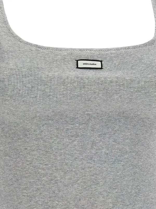 ENTIRE STUDIOS Ribbed Tank Top - Grey