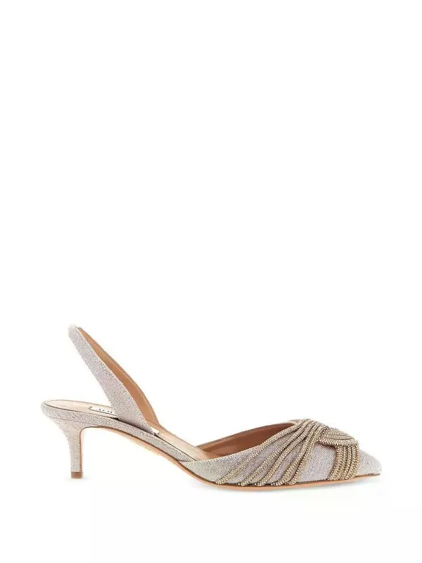 AQUAZZURA Gatsby Slingback Pumps - Neutrals