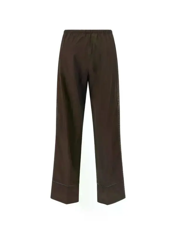 YVES SALOMON Perforated Leather Insert Pants