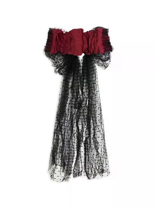 Red Valentino Ruffled Polka-dot Belt