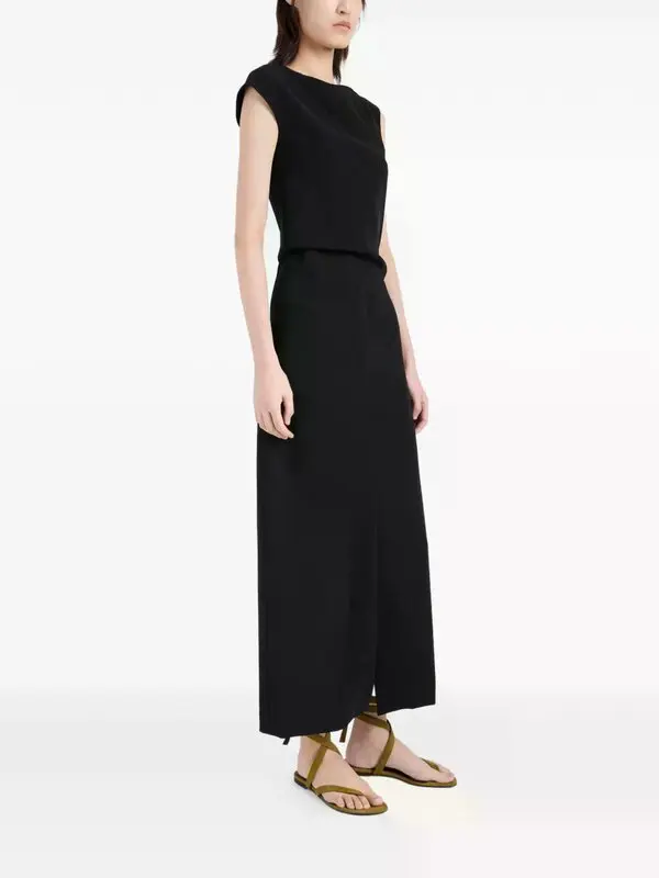 Proenza Schouler Damea Matte Crepe Midi Dress - Black