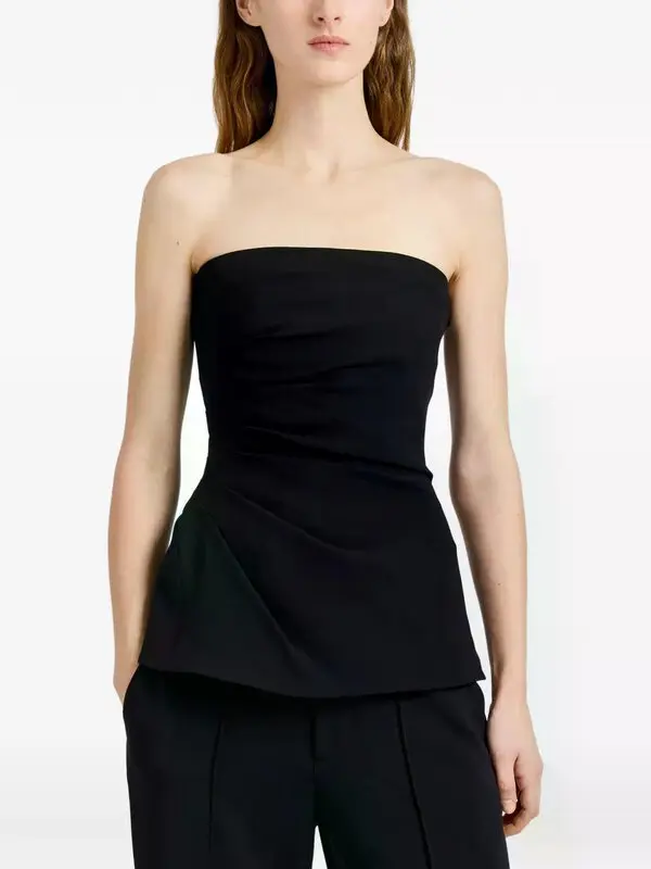 Proenza Schouler Draped Strapless Top - Black