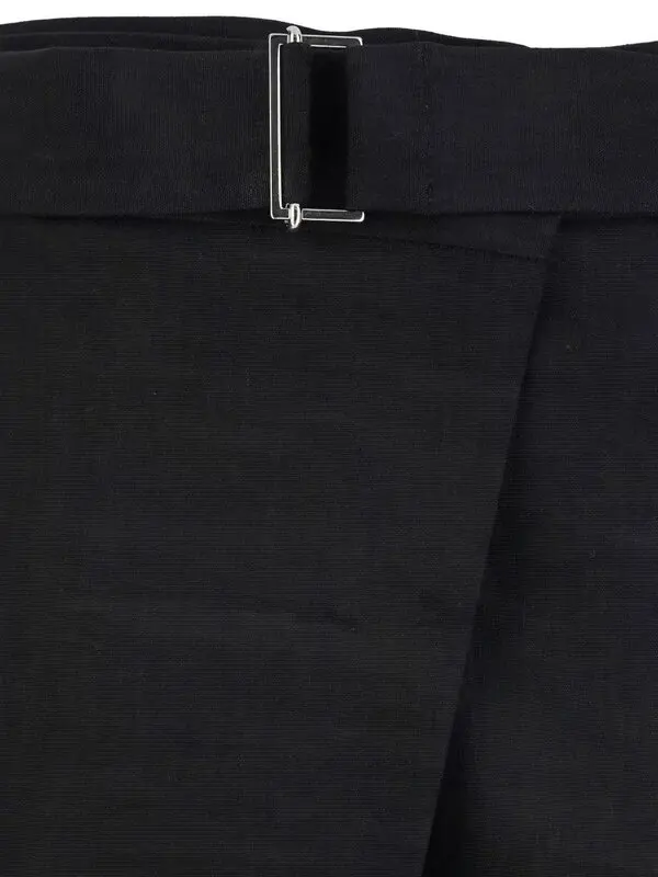 TELA Belted Wrap Midi Skirt