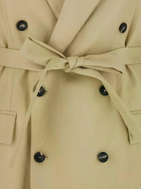 TELA Belted Double-breasted Blazer - Neutrals