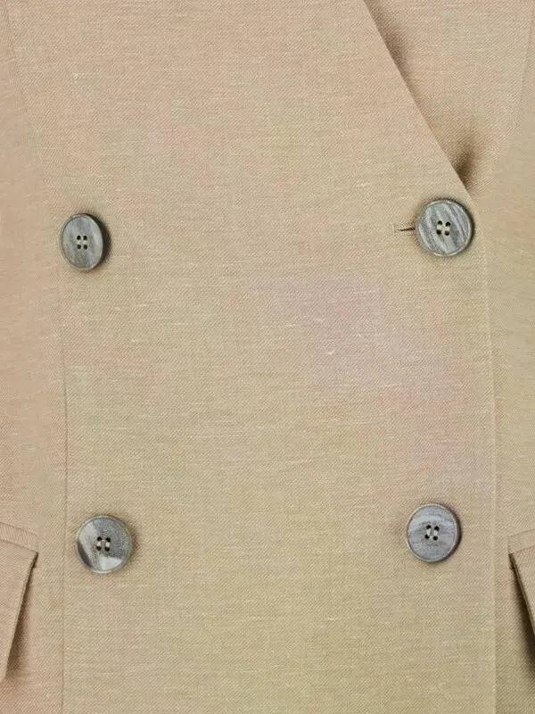 TELA Lapelless Double-breasted Blazer