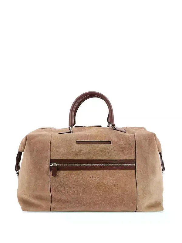 Kiton Zipped Holdall - Brown
