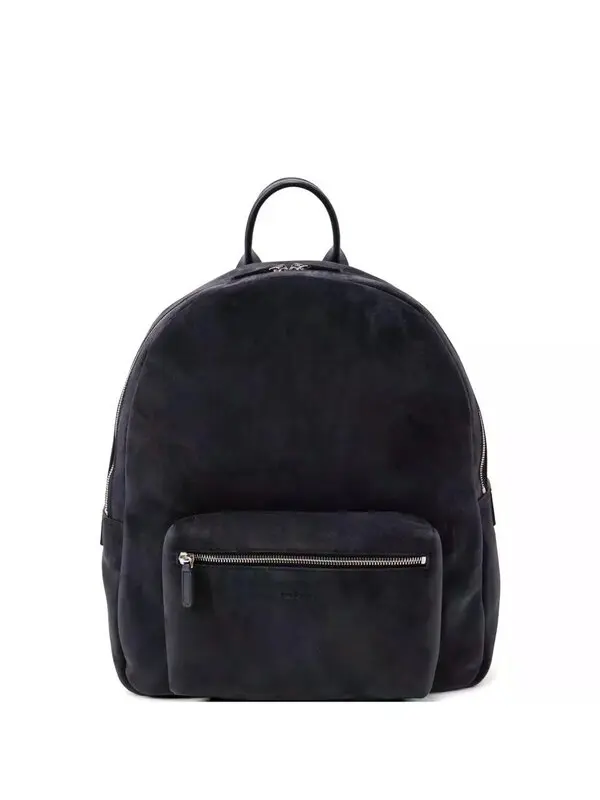 Kiton Zipped Leather Backpack