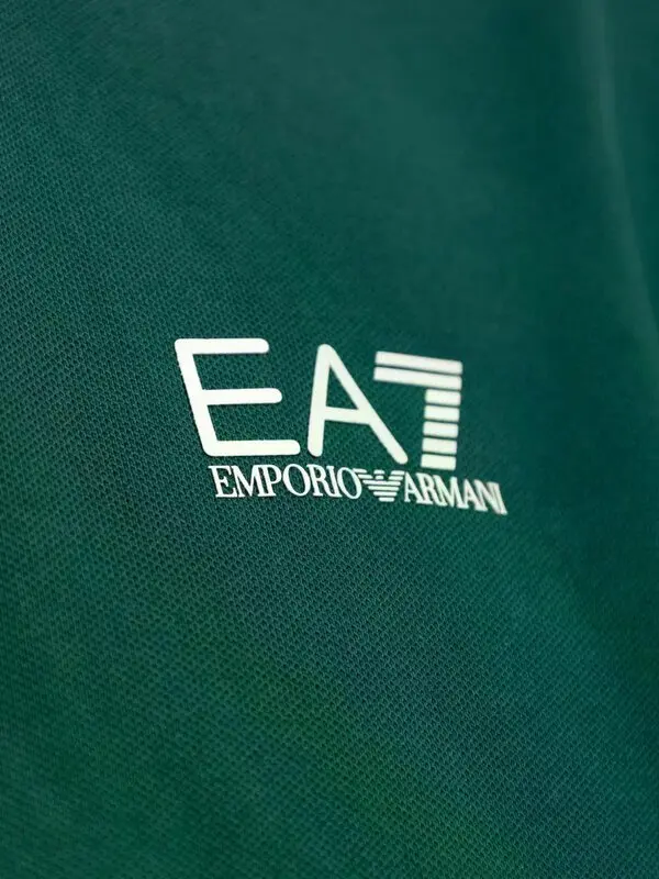 EA7 Logo-print Polo Shirt - Green